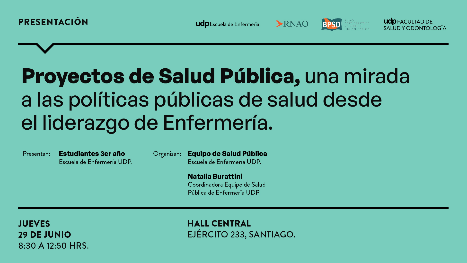 Presentación “Proyectos de Salud Pública, una mirada a las políticas ...